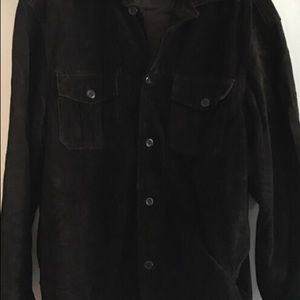GAP | Jackets & Coats | Mens Brown Brushed Leather Jacket Gap Medium ...